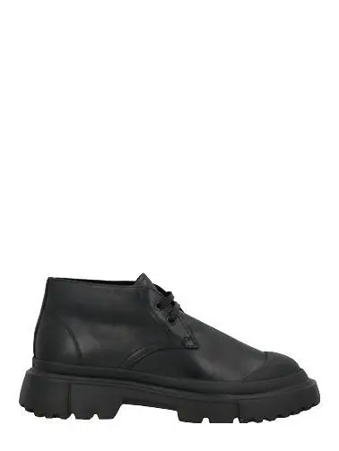 Hogan Ankle Boots In Leather - Black