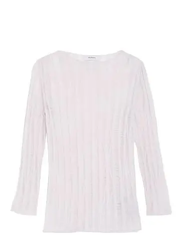Alpha Studio Knitted Scoop Neck Sweater - Pink