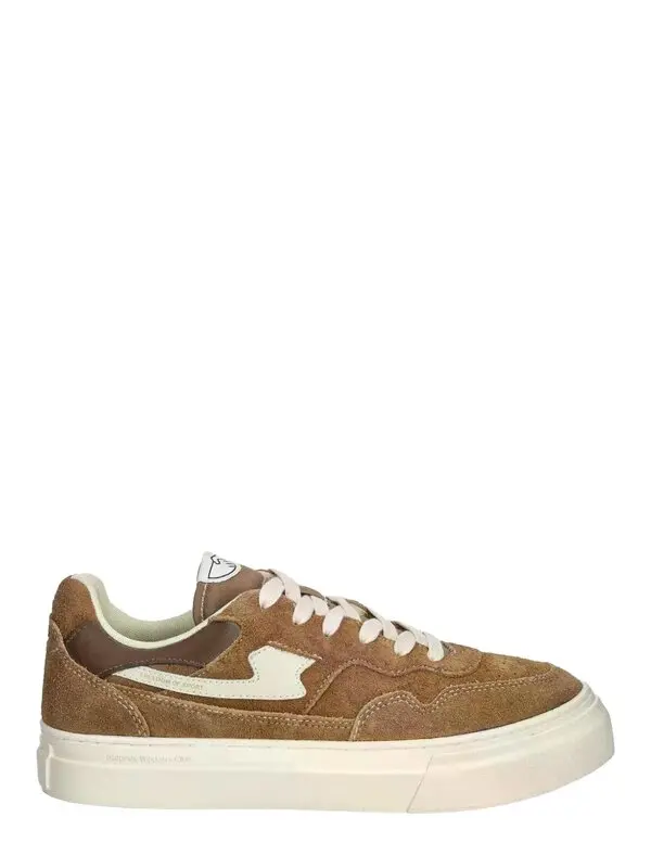 S.W.C STEPNEY WORKERS CLUB Pearl S-strike Suede Panelled Trainers - Brown