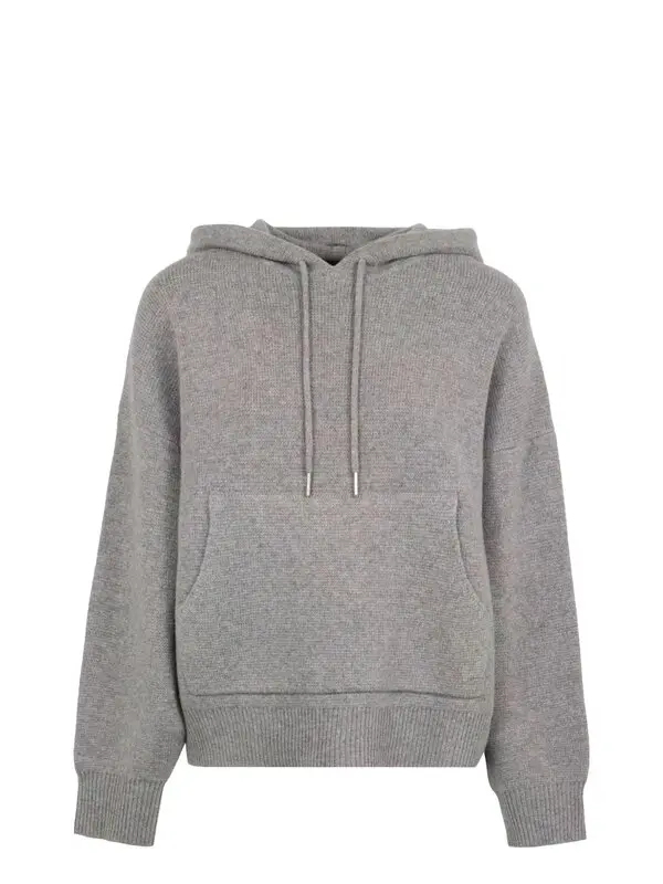 NILI LOTAN Long-sleeve Wool Hoodie - Grey