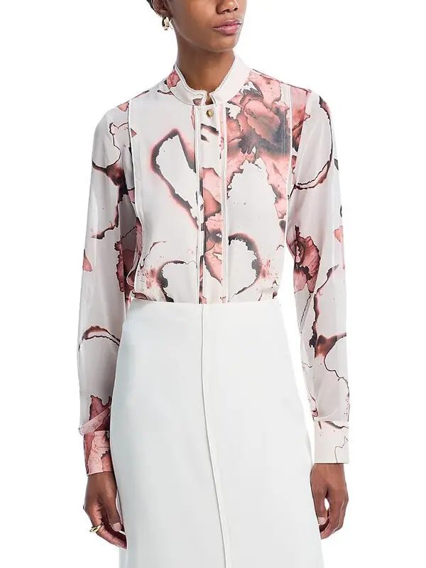 JASON WU Floral Print Blouse - Sand/pink Ginger