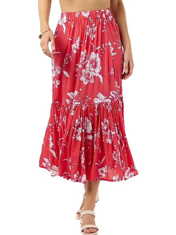 Tiare Hawaii Selkie Skirt - Blooming Orchid Red