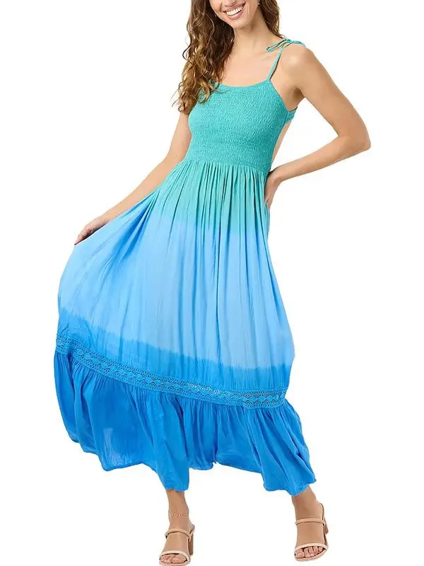 Tiare Hawaii Avalon Open Back Dress - Jungle Blue Ombre