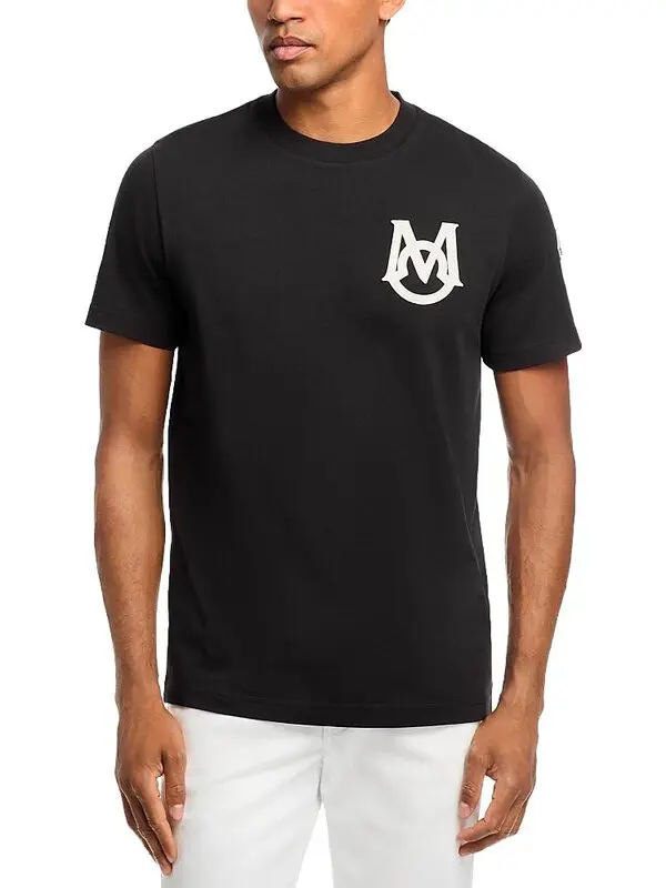 Moncler Short Sleeve Logo Tee - Black