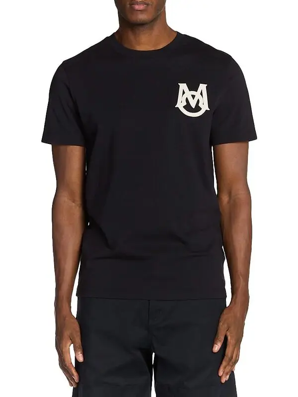 Moncler Short Sleeve Logo Tee - Dark Navy Blue