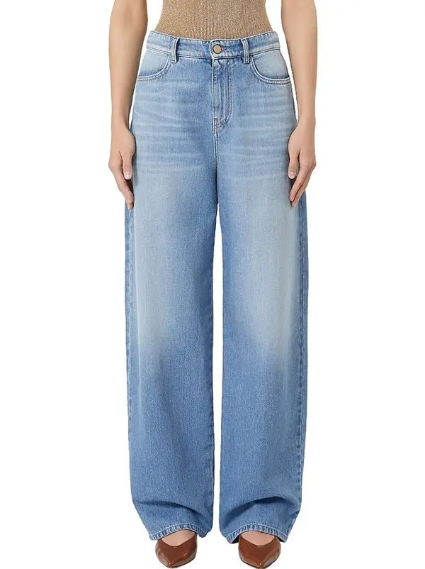 Max Mara Mid-rise Oversized Jeans - Light Blue