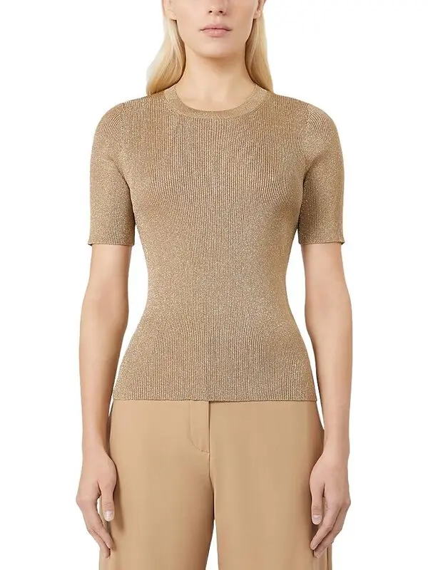 Max Mara Svelto Knit Top - Gold