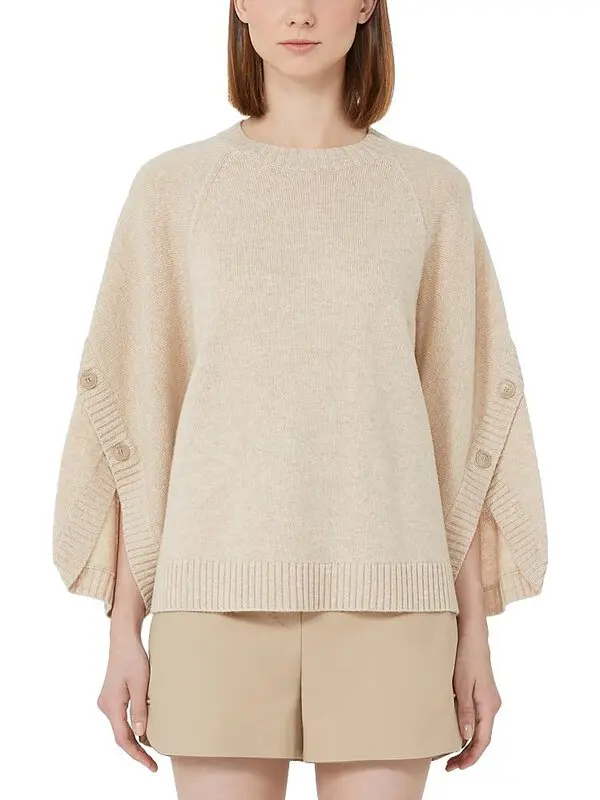 Max Mara Ampex Wool & Cashmere Crewneck Sweater - Sand