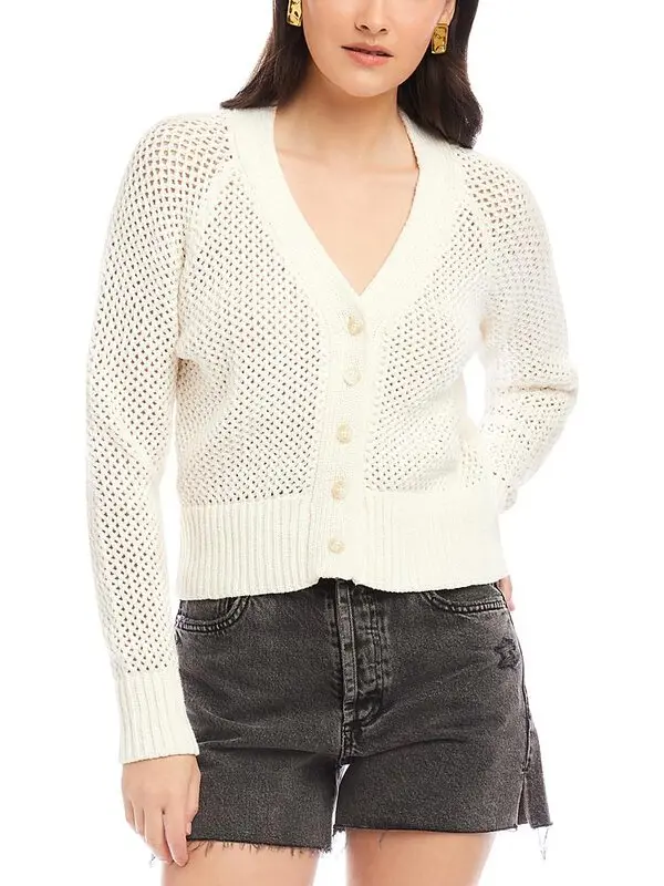 Fifteen Twenty Ellen Crochet Cardigan - Off White