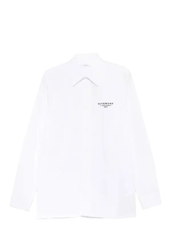 Givenchy Logo-embroidered Cotton Shirt - White