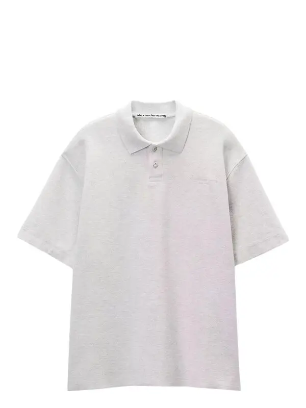 Alexander Wang Piqué Polo Shirt - Grey