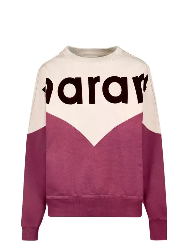 MARANT ETOILE Colour-block Logo Sweatshirt - Purple