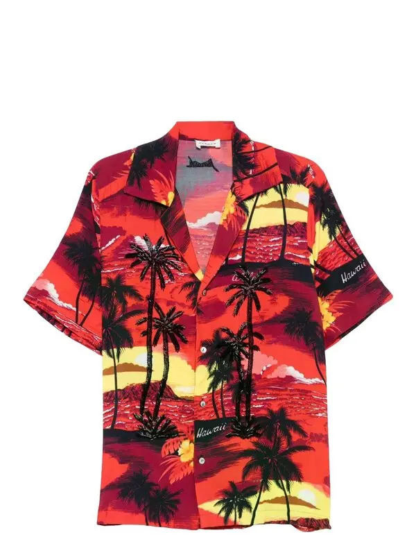 P.a.r.o.s.h Printed Shirt - Red