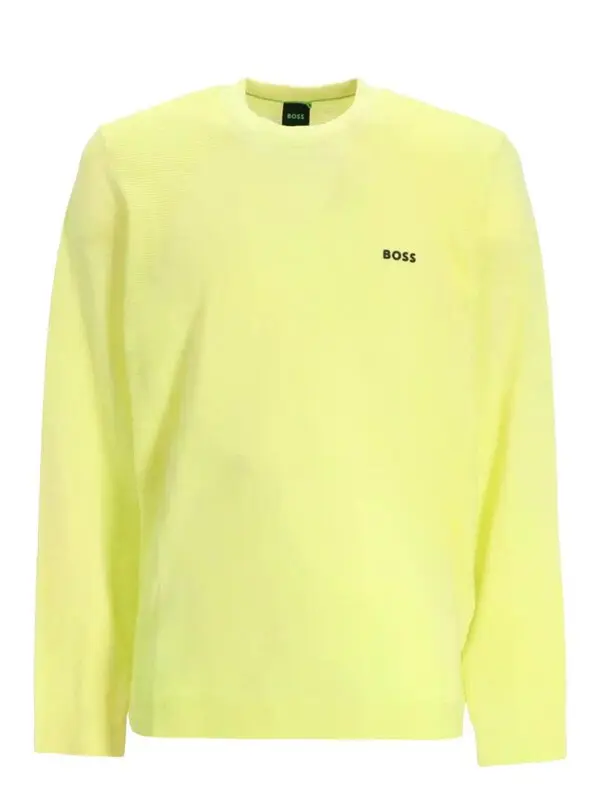 Hugo Boss Crew-neck Sweater With Logo - Yellow