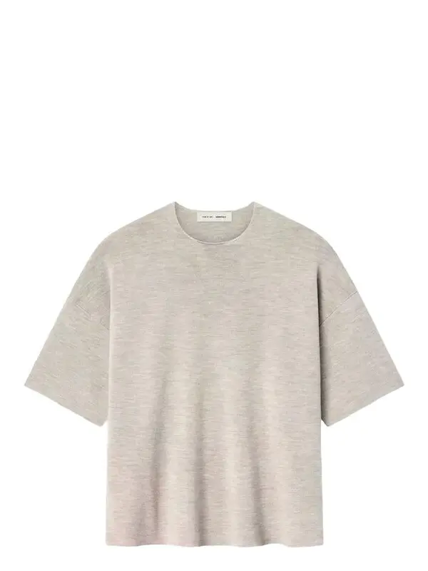 Fear Of God Merino Short-sleeve Heather Stone T-shirt - Grey