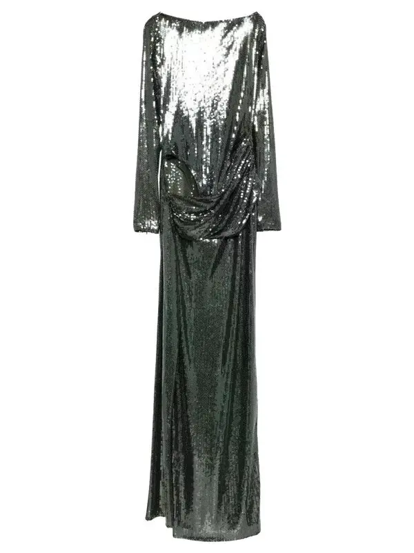 Alex Perry Sequin-embellished Maxi Dress - Green