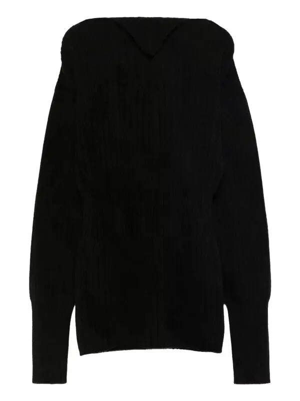 Rick Owens Ribbed Wool Jumper - Black