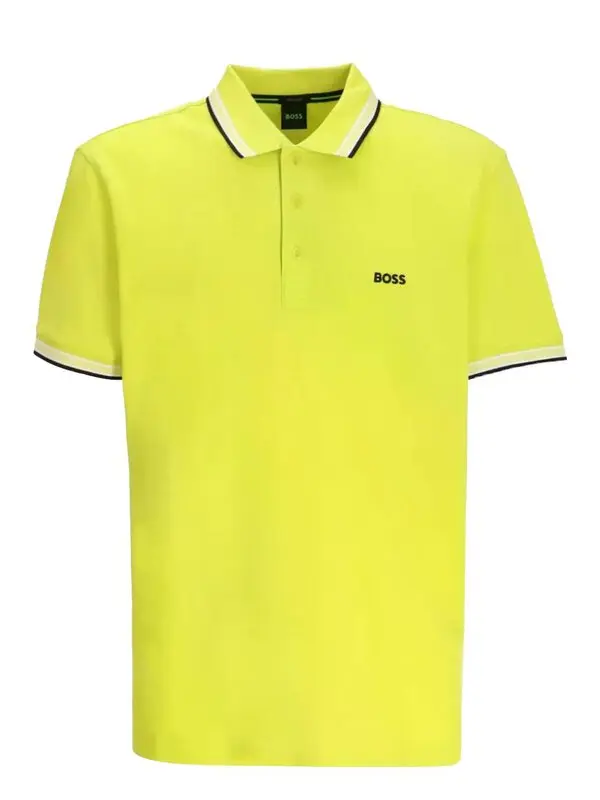 BOSS Contrasting-trim Polo Shirt - Yellow