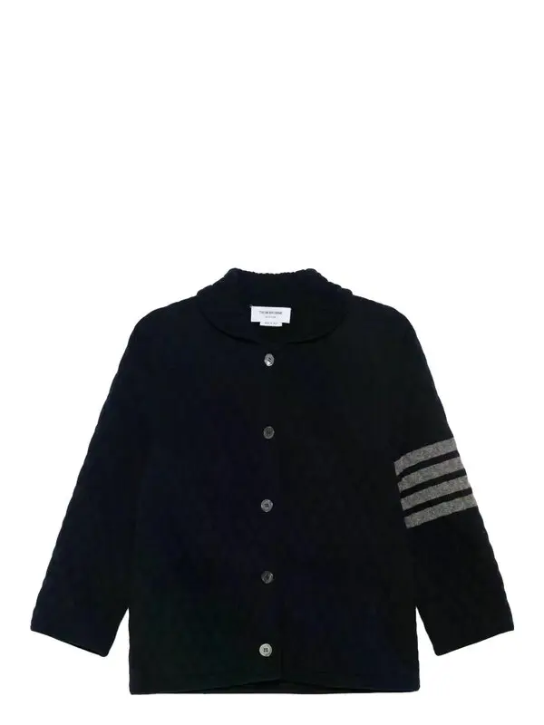 Thom Browne 4 Bar Stripes Quilted Jacket - Blue