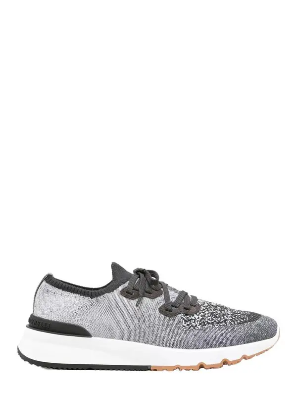 Brunello Cucinelli Knit Low-top Sneakers - Black