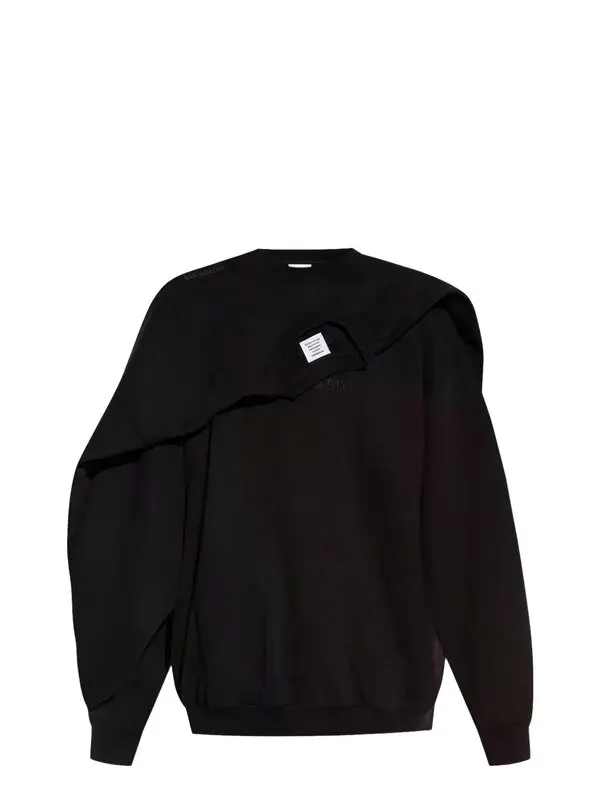 Vetements Layered Cotton Sweatshirt - Black