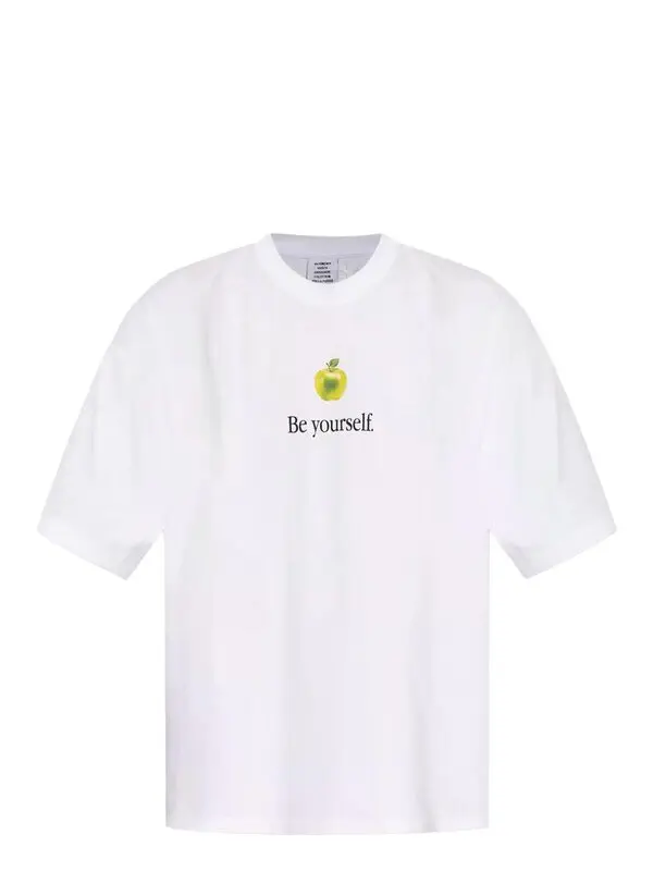 Vetements Apple-print T-shirt - White