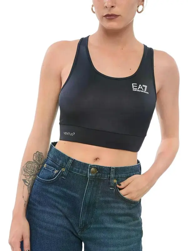 EA7 Logo Racer-back Top - Blue