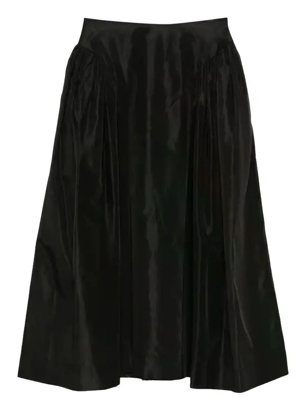 Simone Rocha Pleated Midi Skirt - Black