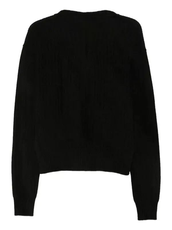 Rick Owens Ribbed Wool Jumper - Black