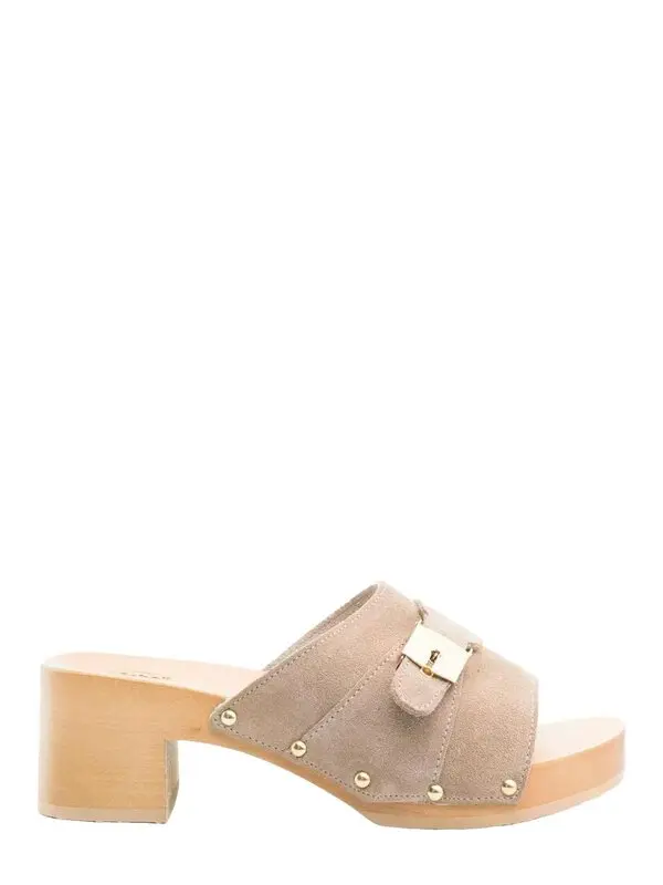 DR. SCHOLL'S SHOES 60mm Pescura Sarah Buckle-detail Suede Sandals - Neutrals