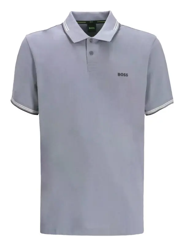 BOSS Contrasting-trim Polo Shirt - Blue