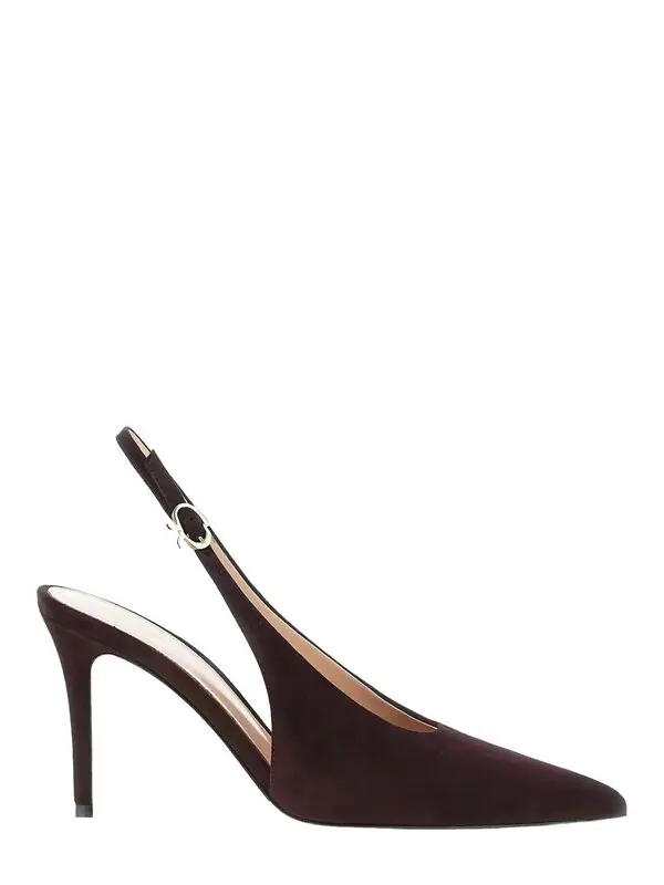 GIANVITO ROSSI 85mm Robbie Slingback Pointed-toe Pumps - Brown