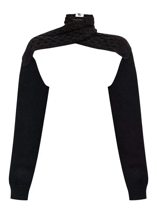 Fendi Knitted High-neck Jumper - Brown