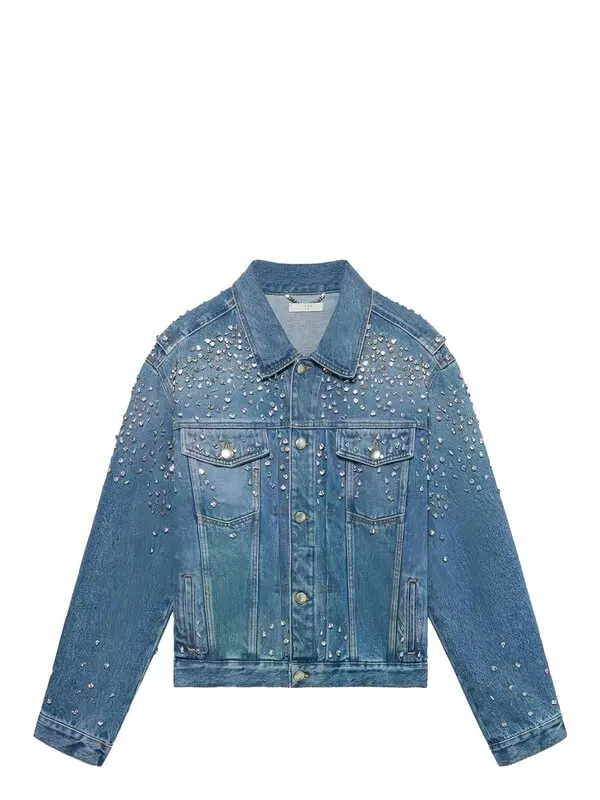 1989 STUDIO Crystal-embellished Denim Jacket - Blue