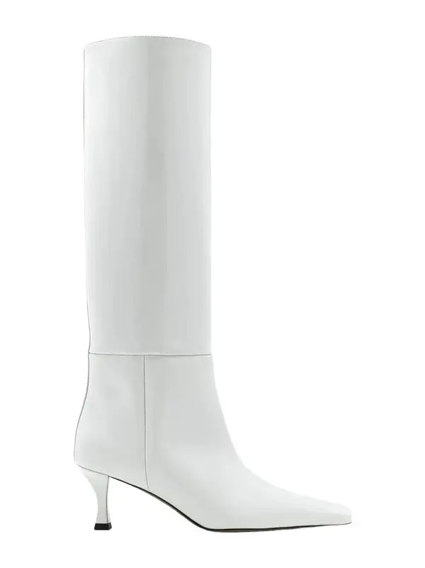 Proenza Schouler Trap Leather Knee-high Boots - White