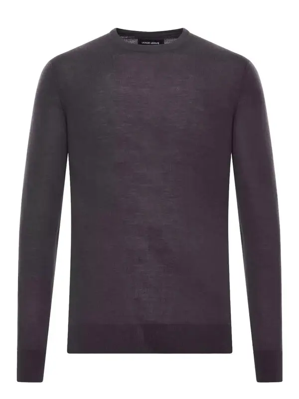 Giorgio Armani Wool Crew-neck Sweater - Grey