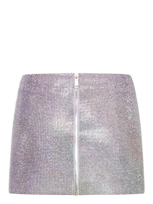 SELF-PORTRAIT Chainmail Mini Skirt - Grey