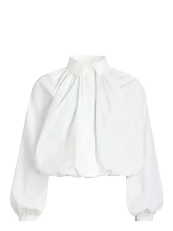 Patou Organic Cotton Poplin Blouse - White