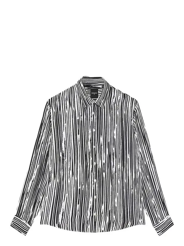 Patrizia Pepe Striped Shirt - Black
