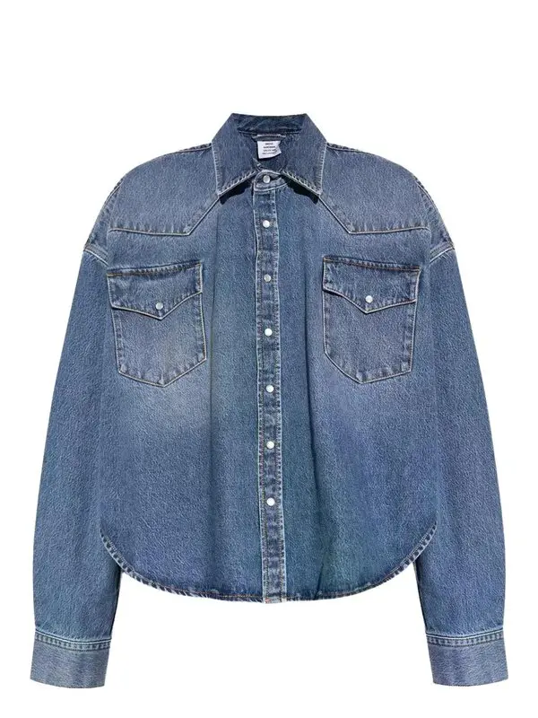 Vetements Button-fastening Denim Shirt - Blue