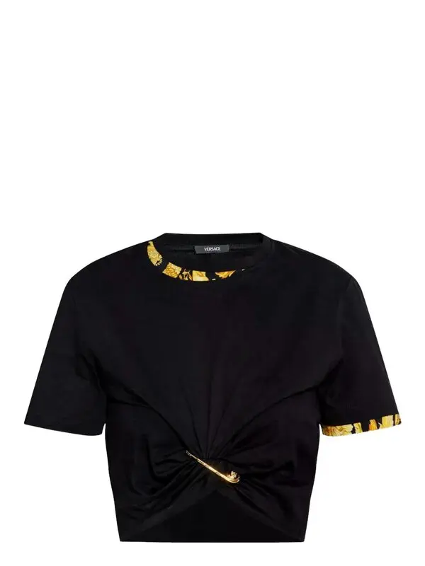 Versace Safety-pin Twisted Top - Black