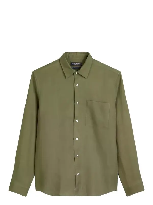 Marc O'polo Button-up Chest-pocket Shirt - Green