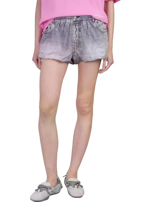 Acne Studios Balloon-hem Denim Shorts - Grey