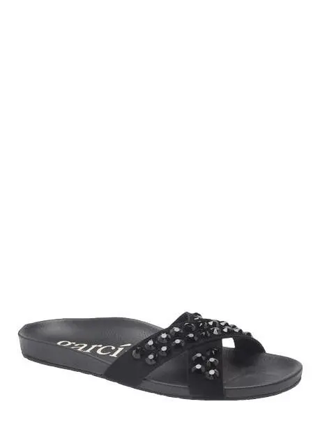 PEDRO GARCIA Analis Studded Slide Sandal - Black Castoro