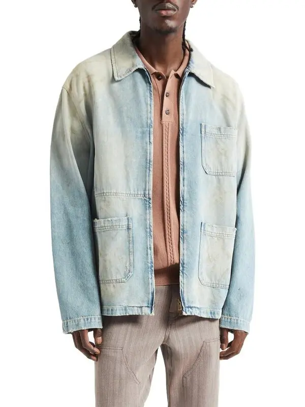 Golden Goose Journey Mackenzie Denim Work Jacket - Light Blue