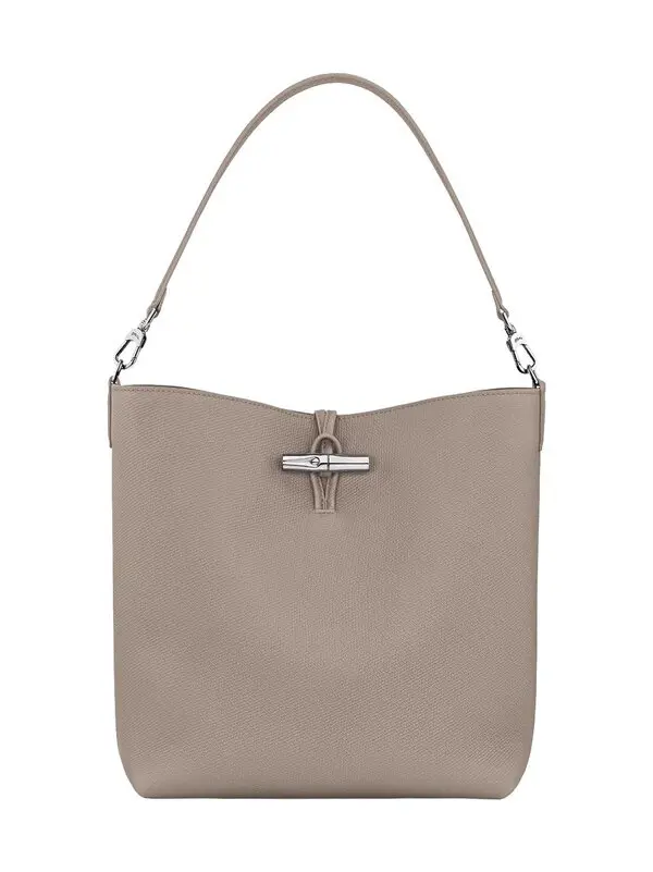 Longchamp Le Roseau Leather Hobo Bag - Clay