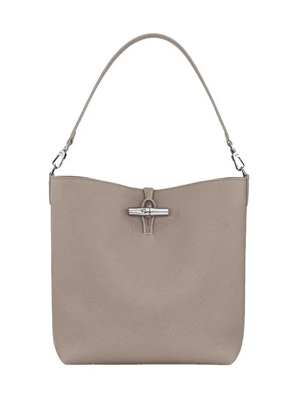 Longchamp Le Roseau Leather Hobo Bag - Clay