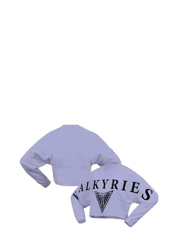 SPIRIT JERSEY Golden State Valkyries Jumbo Print Cropped Long-sleeve T-shirt - Violet