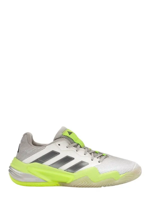 Adidas Barricade 13 Clay Athletic Sneakers - Cloud White/iron Metallic/lucid Lemon