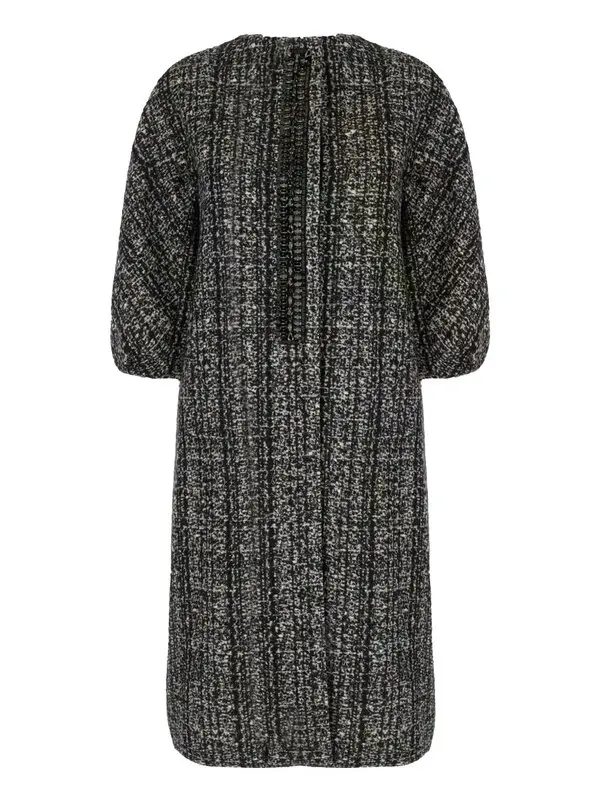 Max Mara Embroidered Virgin Wool-blend Coat - Black